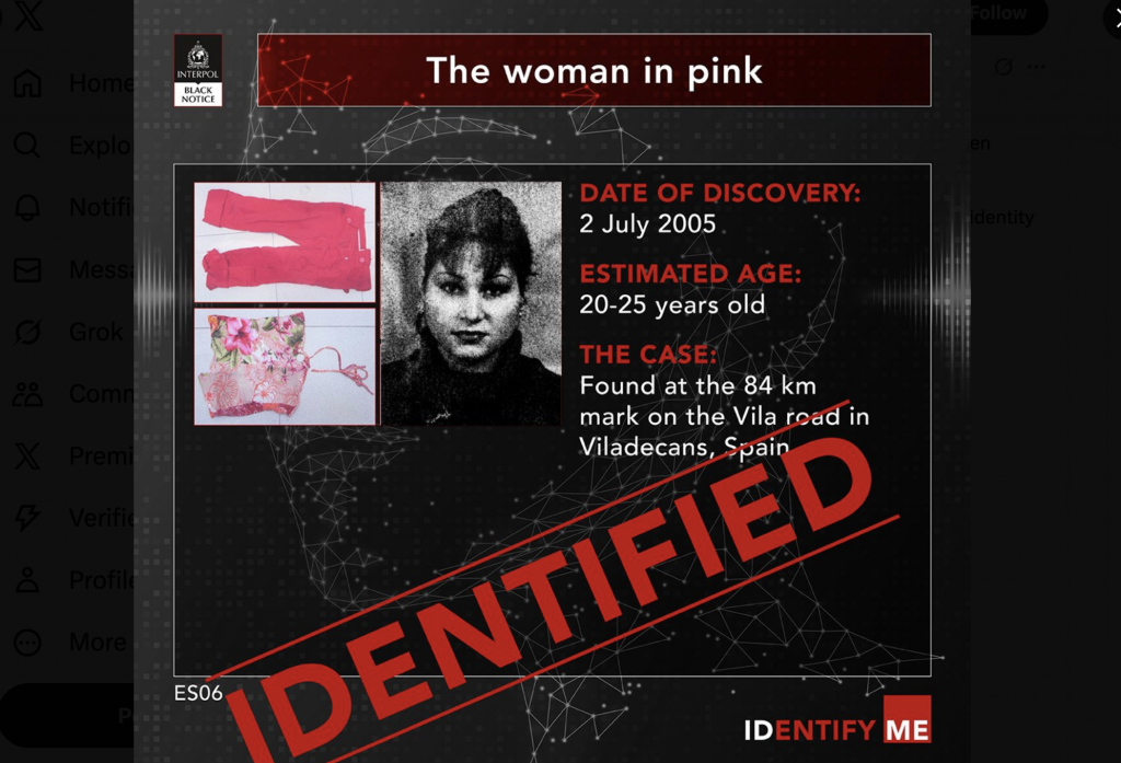 Spain's 'Woman in Pink' murder victim identified 20 years later via ...